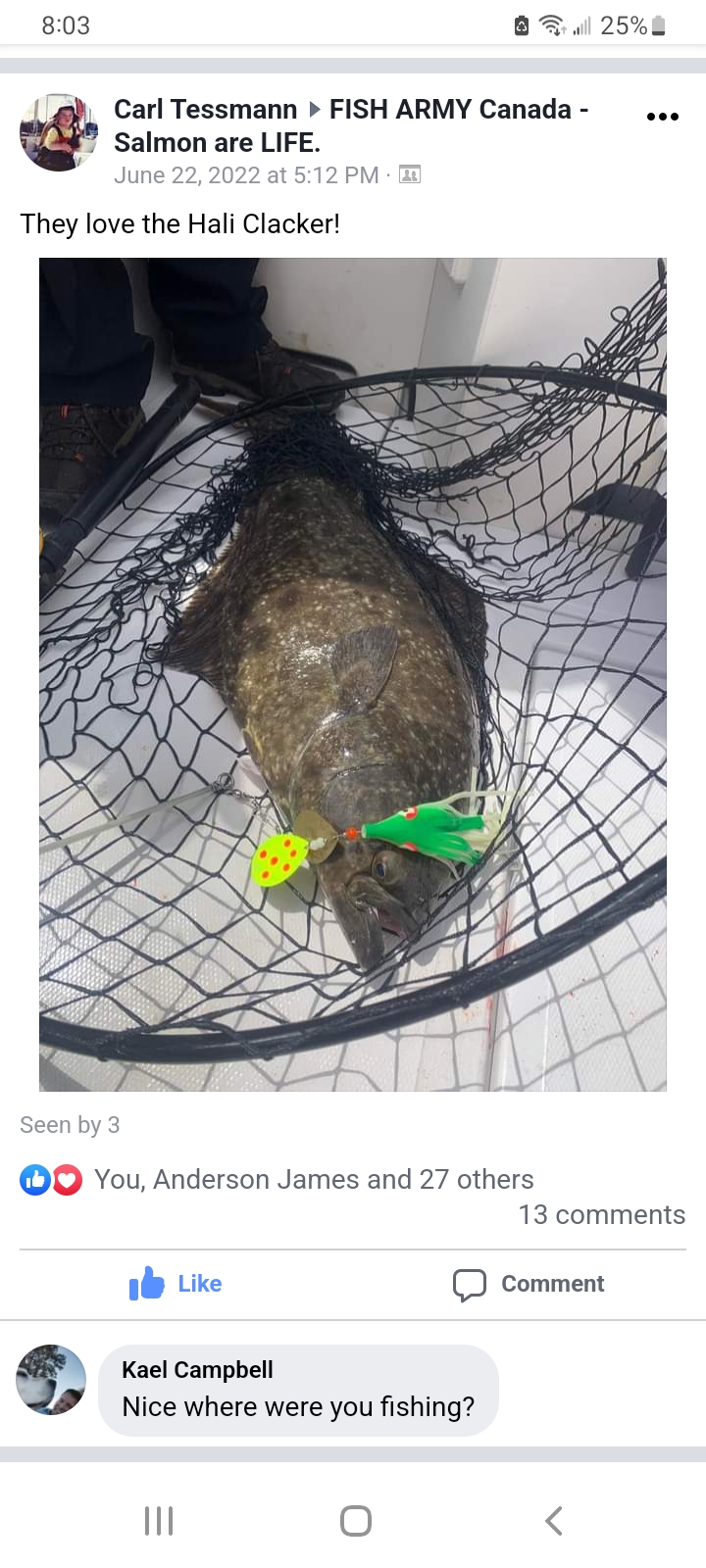 Introducing the award winning Hali Clacker: Successful Bottom Fishing ...